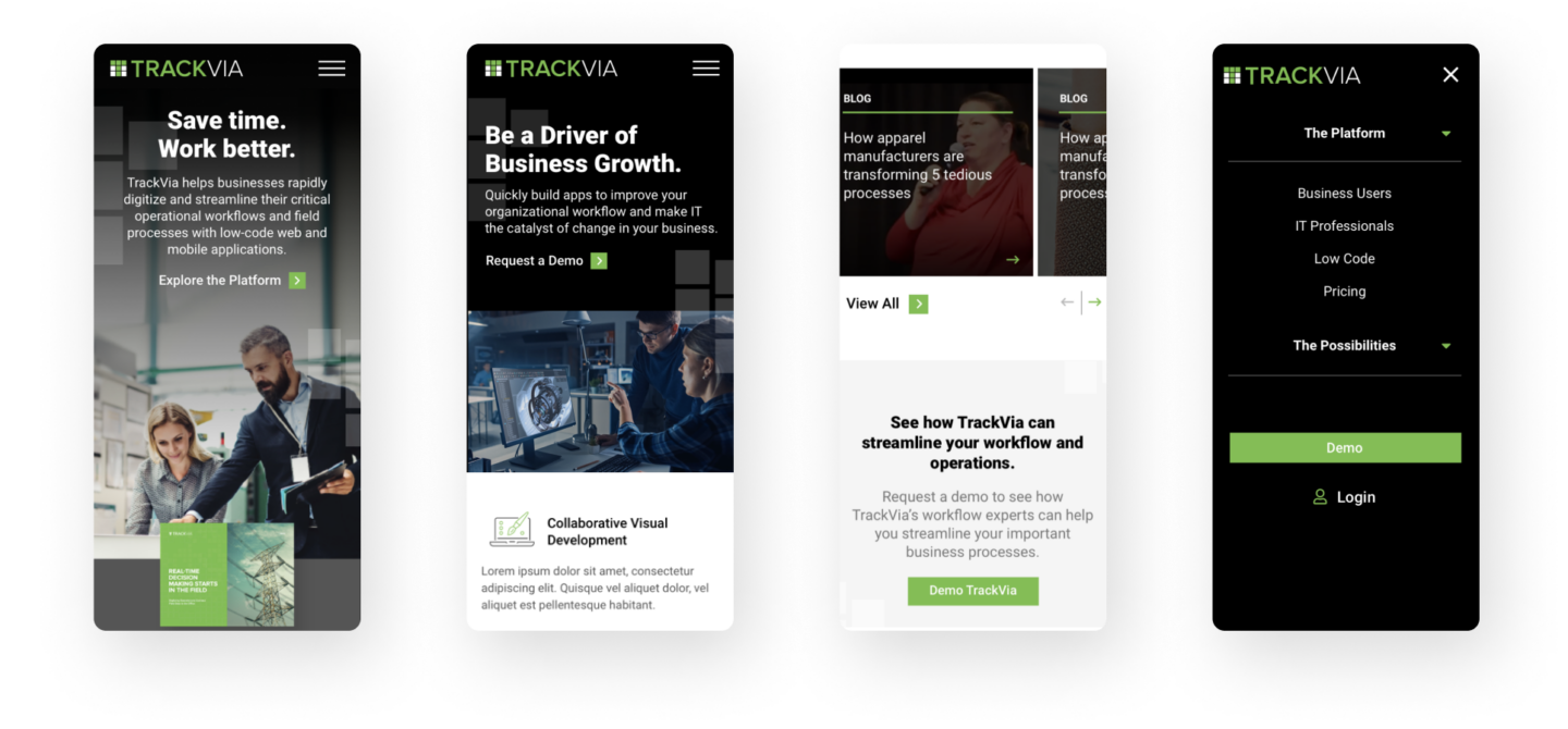 Case Study: TrackVia Mobile App Web Design | Blennd