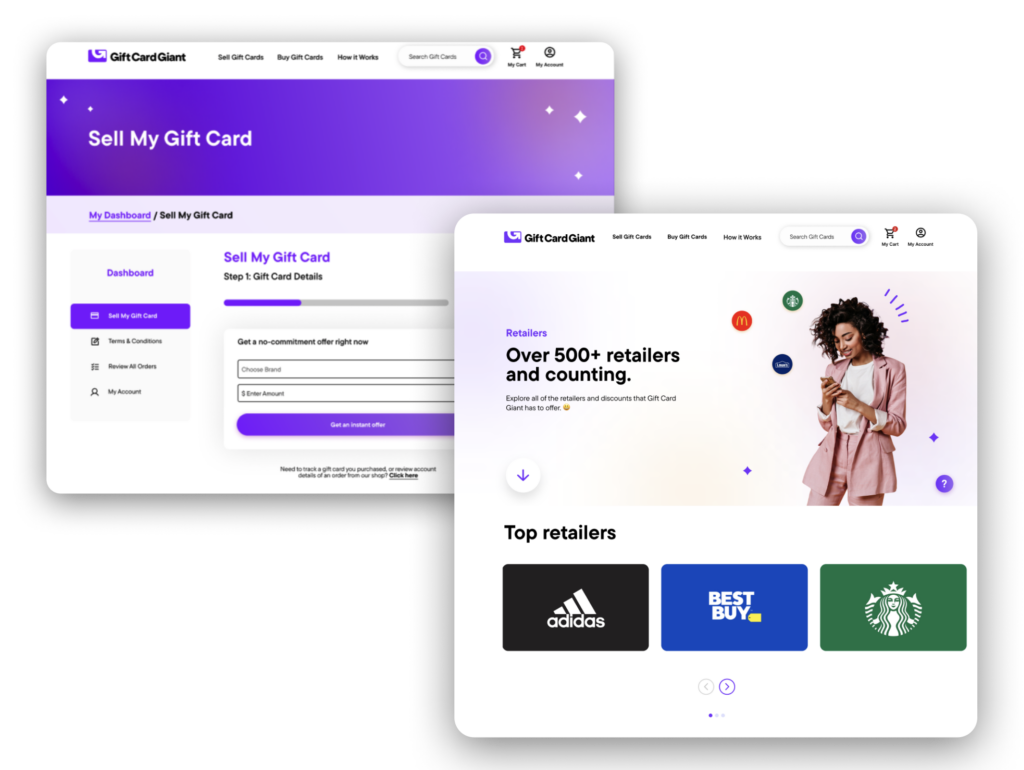 Gift Card Giant: eCommerce Membership Website Development