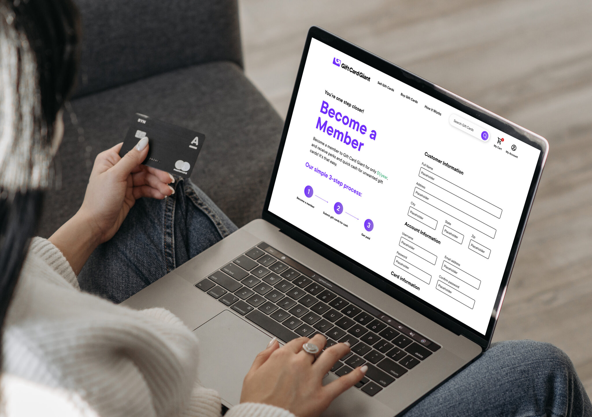 Gift Card Giant: eCommerce Membership Website Development