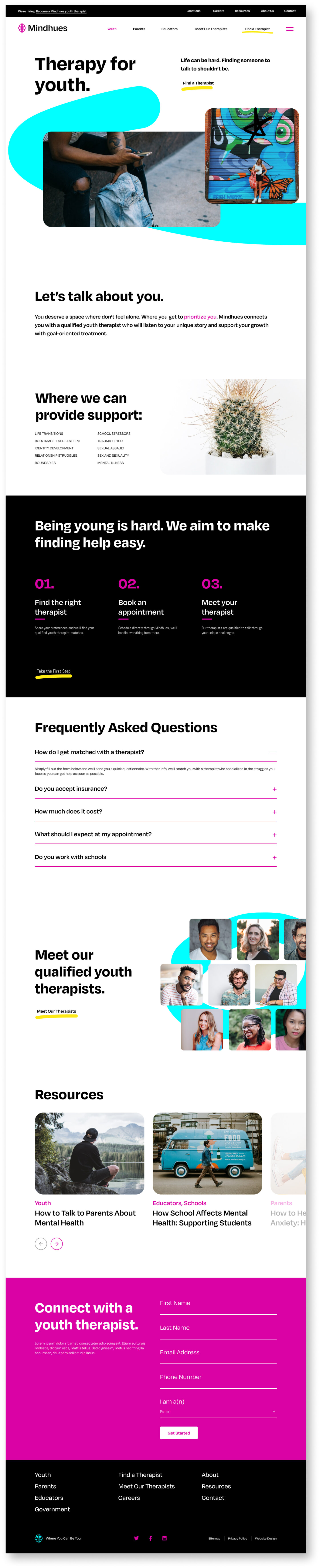 Case Study: Youth Therapy Web Design & Development | Blennd